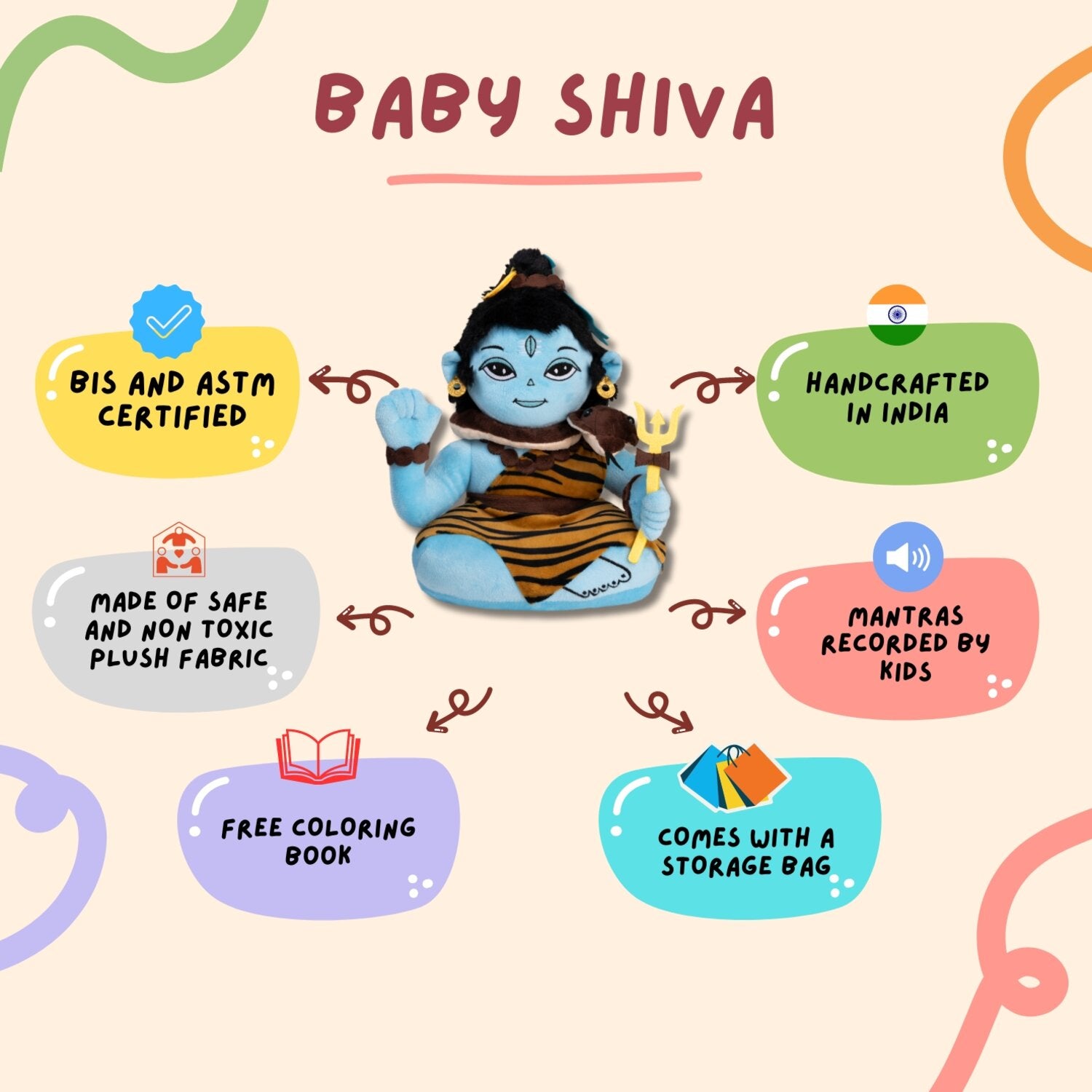 Mantra Chanting Baby Shiva (Medium- 28 cms)