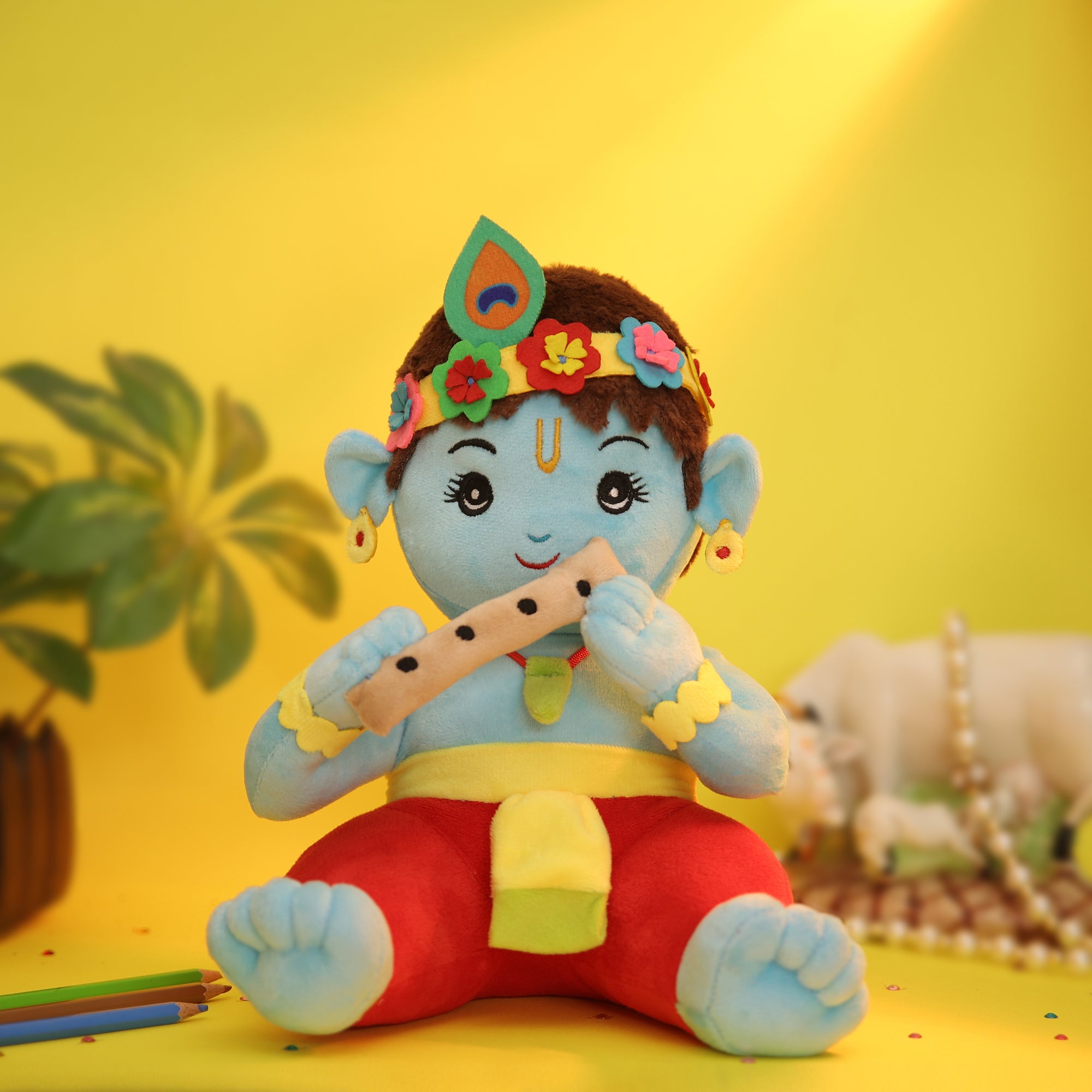Hindu Mantra Chanting Plush Toys for Kids | Unique Single Products