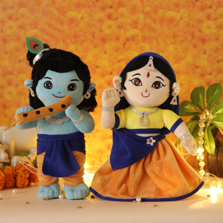 Shop Now Lord Krishna & Radha Soft Toy | Pandas Box