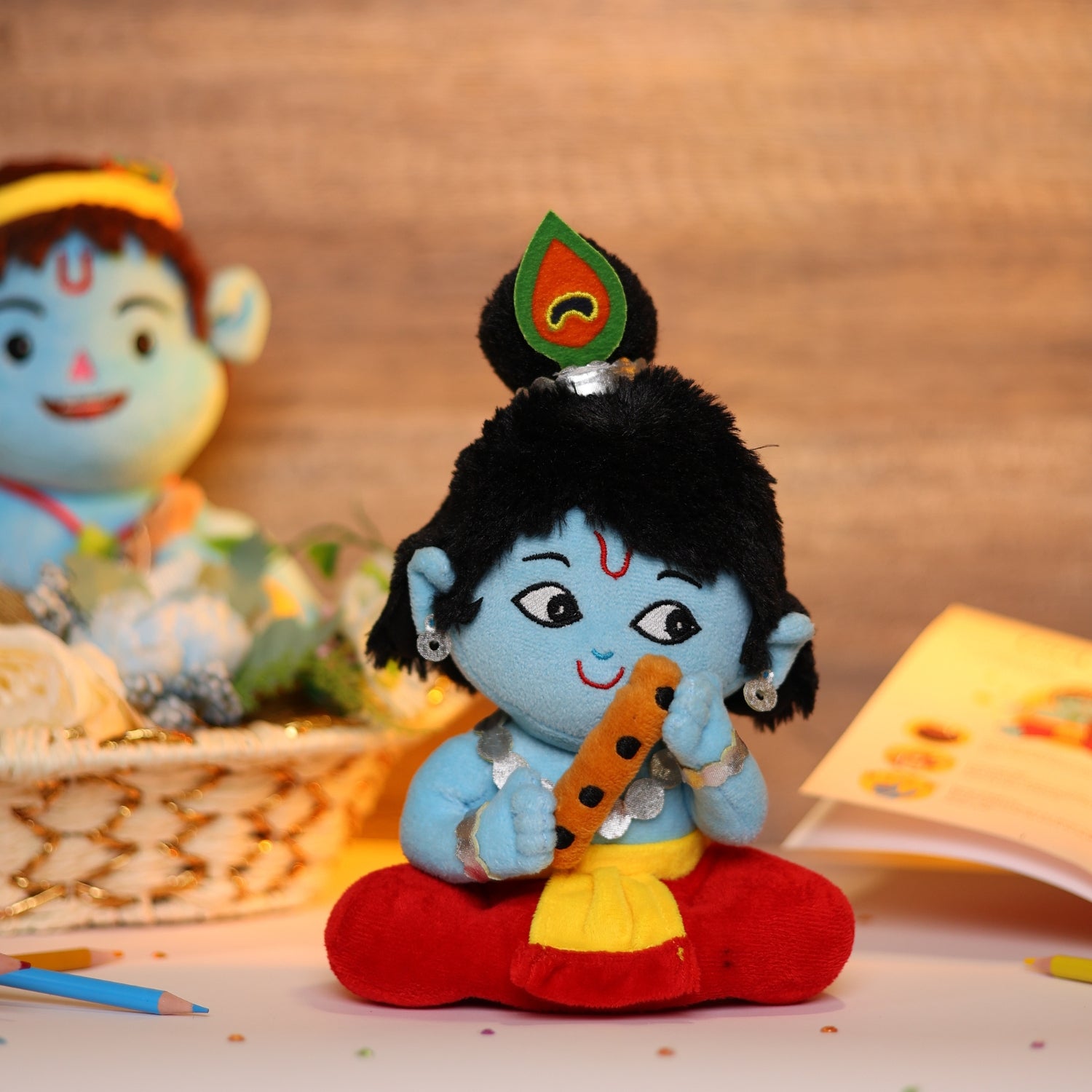 Embrace Spiritual Bliss with Lord Krishna Plush Toys | PandasBox